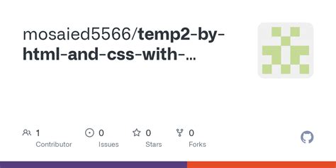 GitHub Mosaied Temp By Html And Css With Elzero