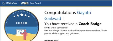Gayatri Gaikwad On Linkedin Ltimindtree Spotaward Coach Testlead