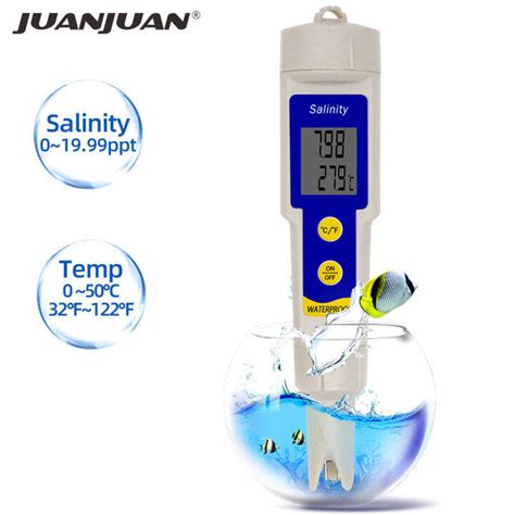 Digital Salinity Meter 2 In1 Temp Salinometer Salt Meters For Aquarium River Water Salty Tester