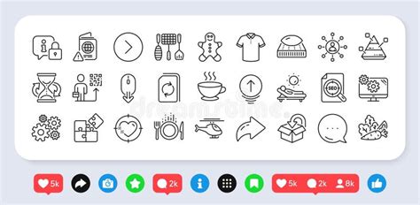 Update Document Vegetables And Return Package Line Icons Pack For Web App Social Media Icons