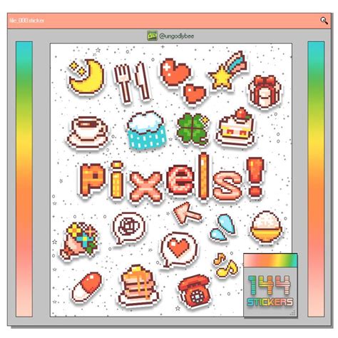 72 Png Stickers Pack Pixel Stuff By Ungodlybee On Deviantart
