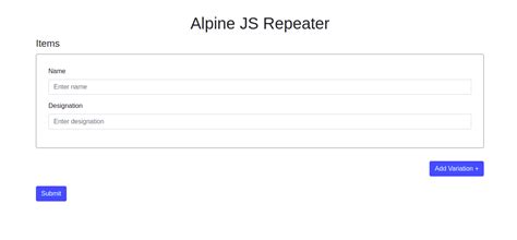github mishajib alpine js form repeater this is for form field repeater by alpine js
