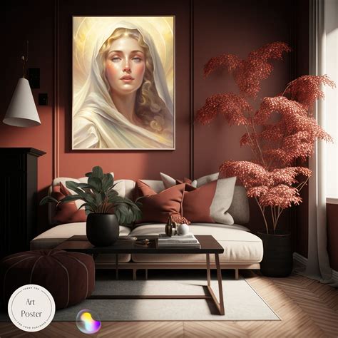 Blessed Virgin Mary Art Print A Stunning Image Of Grace Faith And Beauty Art Poster Etsy
