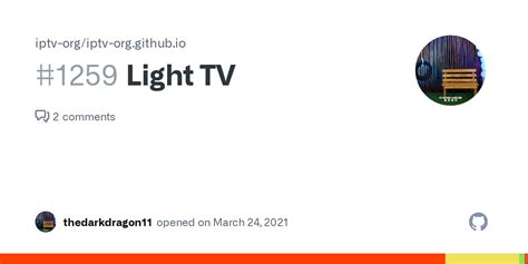Light Tv · Issue 1259 · Iptv Orgiptv · Github