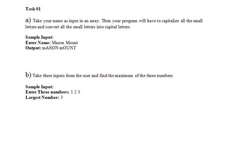 Solved Solve Full Task 1 Using 8086 Emulator Software