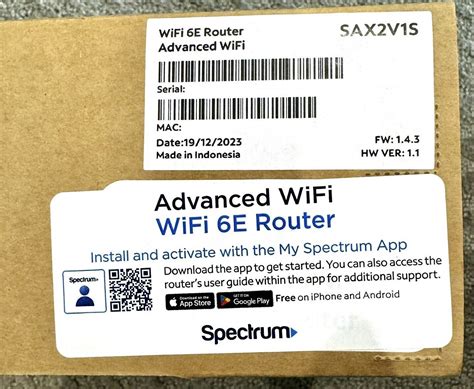 Spectrum Wi Fi 6e Advanced Wireless Internet Router Sax2v1s Sagemcom New Ebay