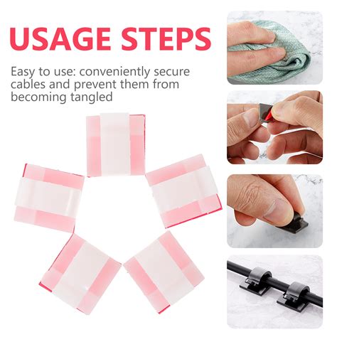 Itselfer 100pcs Wire Fixing Clamps Self Adhesive Wire Sorting Clip