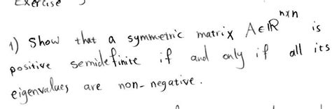 Solved 1 Show That A Symmetric Matrix A∈rn×n Is Positive