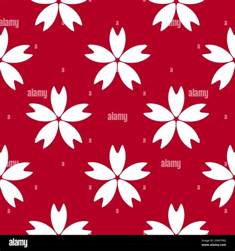 Seamless Simple Pattern Background With Flowers Vector Illustration