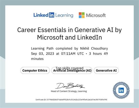 Nikhil Choudhary On Linkedin Ai Generativeai Microsoftcertification Lifelonglearning