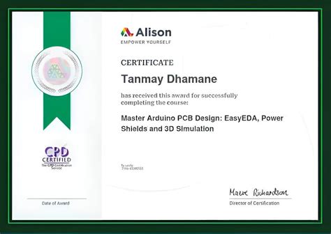 Tanmay Dhamane On Linkedin Pcbdesign Arduino Easyeda Certification