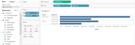 Row Level Security Using Tableau 100 Cross Data Source Filters By