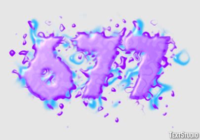 677 Text Effect and Logo Design Number