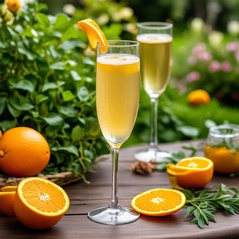Two Glasses Of Champagne And Two Glasses Of Champagne On A Table