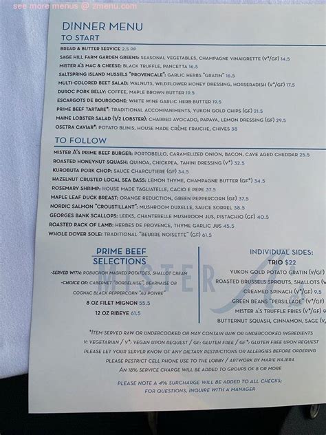 Online Menu Of Mister As Restaurant San Diego California 92103 Zmenu