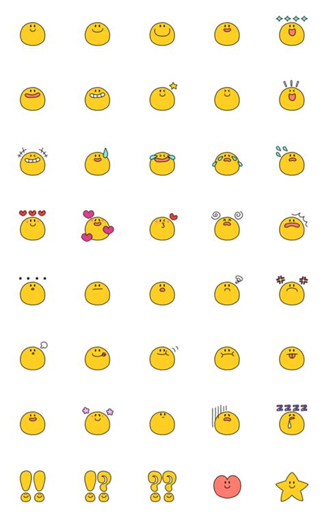あのファニーフェイス【表情】のline絵文字｜画像、情報など