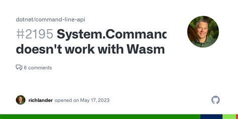 System Commandline Doesn T Work With Wasm Issue Dotnet