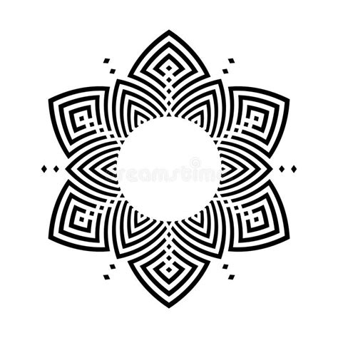 Abstract Radial Circle Pattern Decorative Design Element Stock Vector Illustration Of Ornate