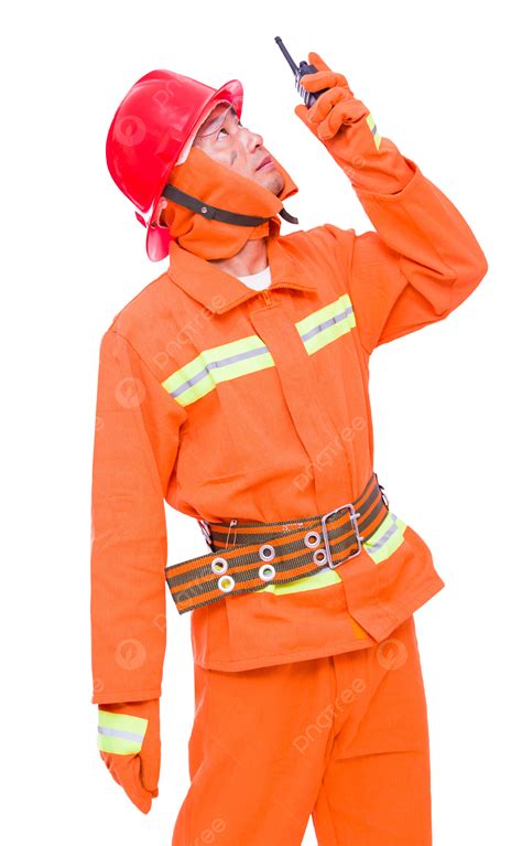 Fire Male Firefighter Fire Drill Fire Control Male Firefighter Fire