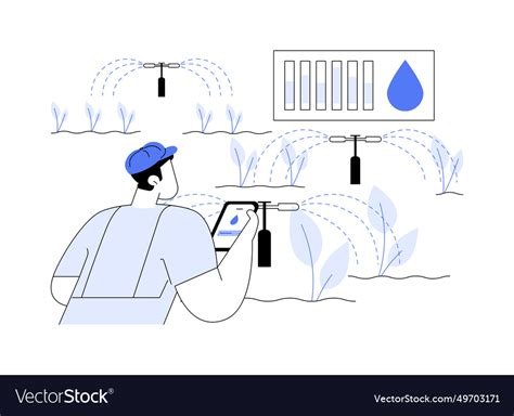Irrigation Monitoring Abstract Concept Royalty Free Vector