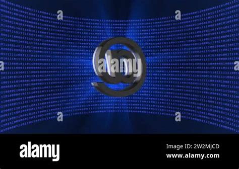 abstract data flow motion background rotating at sign in light effects in front of a virtual