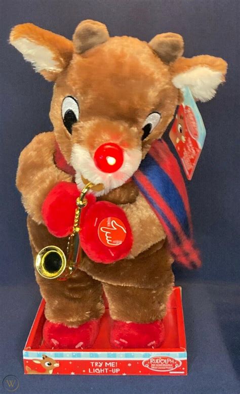 2021 Dan Dee Animated Rudolph Reindeer Playing Sax Rudolph Tune