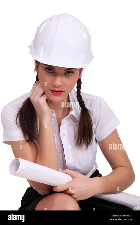 Woman Contract Architectural Build Social Model Design Project Concept Stock Photo Alamy