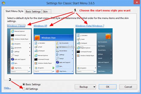How To Restore The Classic Start Menu In Windows Using Classic Shell WinTips Org