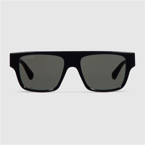 Rectangular Frame Sunglasses In Black Gucci® Us