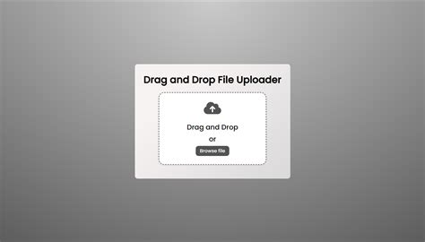 Drag And Drop File Uploader Using Html Css And Javascript With Source