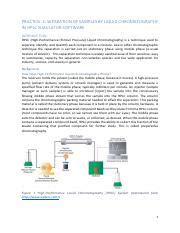 PRACTICE 2 ANALISIS QUIMICO II HPLC SIMULATOR 1 Pdf PRACTICE 2 SEPARATION OF SAMPLES BY