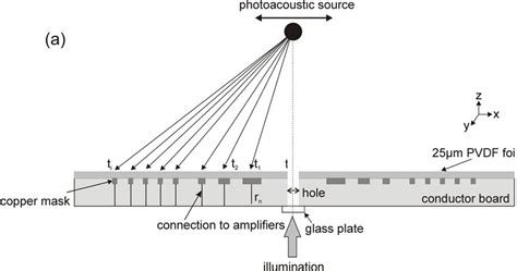 a principle setup for an annular array of detectors b top view of