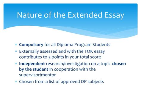 PPT IB Extended Essay PowerPoint Presentation Free Download ID 3518621