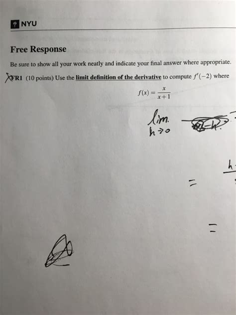Solved Use The Limit Definition Of The Derivative To Compute
