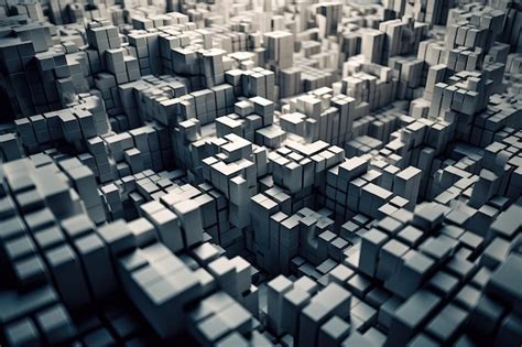 Premium Ai Image Surreal Floating Cube Structure Generative Ai