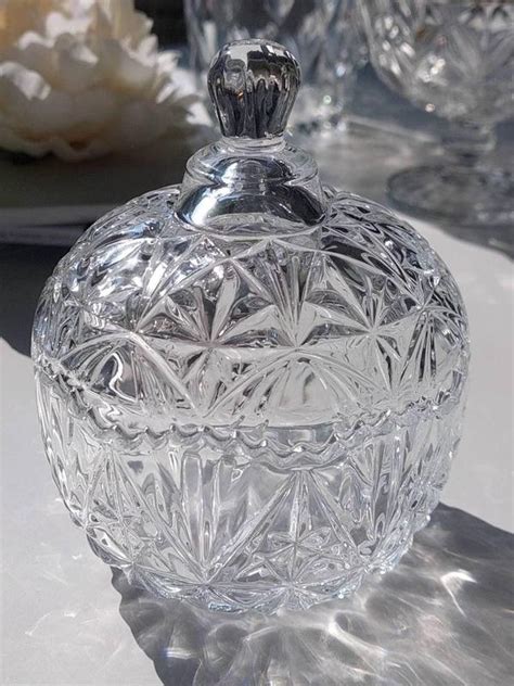 Цукерниця скляна з кришкою діамантове яблуко 250 мл — ціна 150 грн у каталозі Фруктовниці Купити