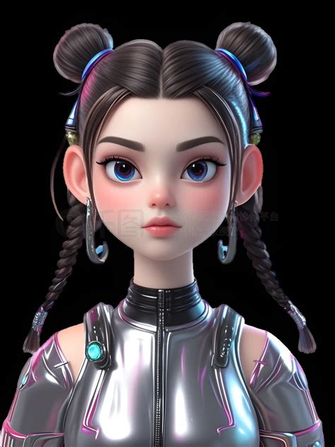 紧身衣ai数字艺术 3d简约小清新简笔画女孩可爱卡通人物原创素材卡通3d渲染成人丸子头紧身衣站立人物插画 Ai立体元素免费下载 Png格式 2592像素 编号71513556 千图网