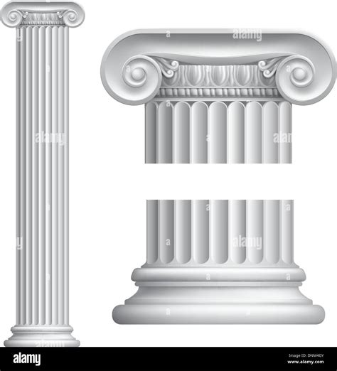 Illustration Of Classical Greek Or Roman Ionic Column Stock Vector