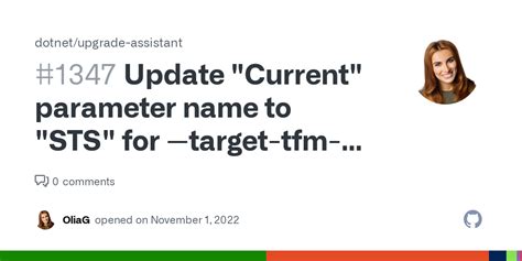Update Current Parameter Name To Sts For Target Tfm Support