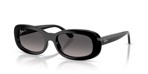 Lentes De Sol Rb2221 En Pulido Negro Y Gris Degradado Polarizado 56 18