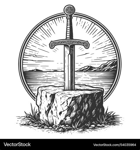 Sword In The Stone Drawing Living Lines Library The Sword In The