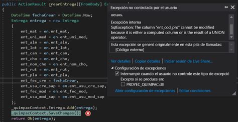 Sql Server Error When Inserting A New Record In Aspnet Core