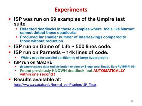 Ppt Scheduling Considerations For Building Dynamic Verification Tools For Mpi Powerpoint