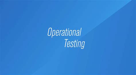 Operational Testing O Two Controlled Ventilation