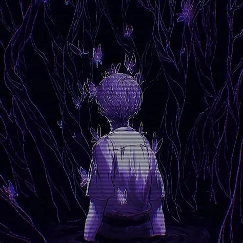 Ава с аниме в фиолетовом стиле Wallpapers Roxos Wallpapers Bonitos