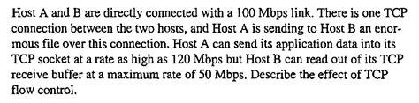 Solved Host A And B Are Directly Connected With A 100 Mbps