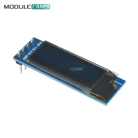 Купить 0 91 дюймов 128x32 интерфейс i2c iic в серии синий oled дисплей
