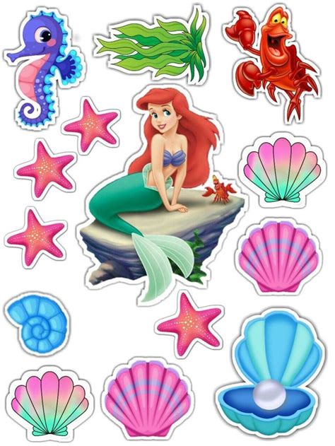 Pin De Esthela Rios En Stickers Motivos Para Cumpleaños De Sirenas