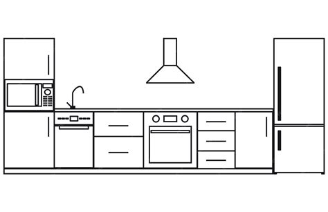 Simple Kitchen Drawing