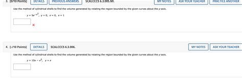 Solved Use The Method Of Cylindrical Shells To Find The